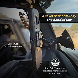 Scosche MPWD2PK-UB MagicMount Pro Magnetic Car Phone Holder Mount with Suction Cup - 360 Degree Adjustable Head, Universal with All Devices - Suction Mount - Pack of 2