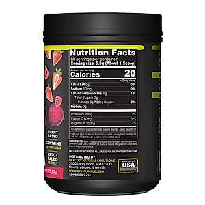 Nature Fuel Power Beets Powder, Delicious Acai Berry Pomegranate, Concentrated Superfood Supplement, Supports Circulation, Natural Energy & Stamina, Non-GMO, 60 Servings