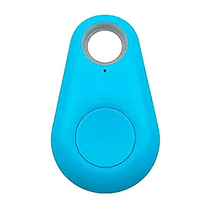 Portable GPS Tracking Mobile Smart Anti Loss Device Key Finder Locator GPS Smart Tracker Device for Kids Dog Pet Cat Wallet Keychain Luggage, Alarm Reminder, App Control 1pack-Blue