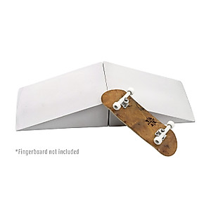 Teak Tuning 2PK Monument Series Concrete Fingerboard Medium Kicker Ramp Obstacles - 4" Long, 1.5" Tall - Ultra Premium, Super Durable Polymer Modified Concrete - Sterling Gray Colorway