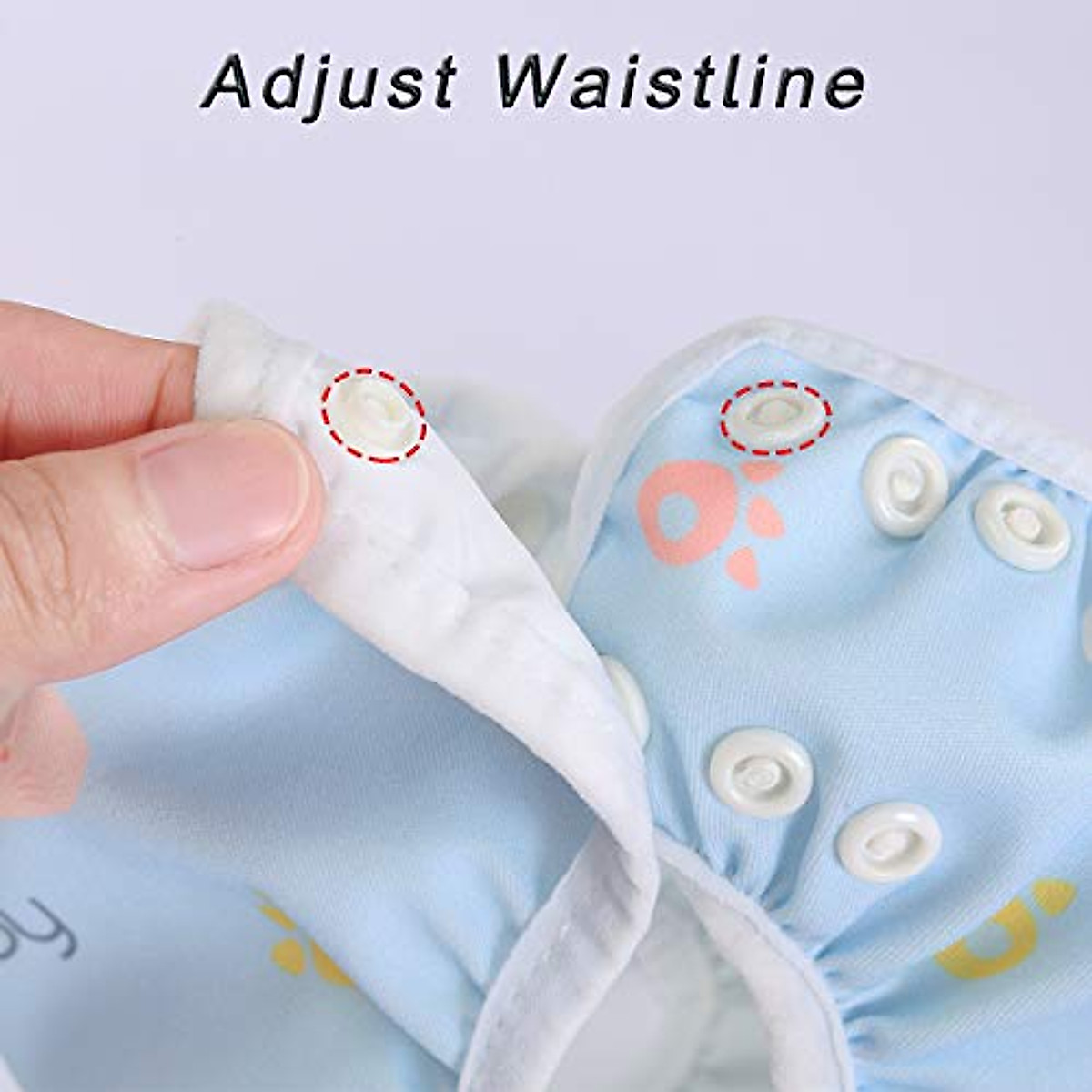 Pink Swim Diapers, Mambobaby Adjustable Stylish Fits Diapers, Waterproof, Reusable for Baby & Newborn Gift 0-24 Months/33 lbs