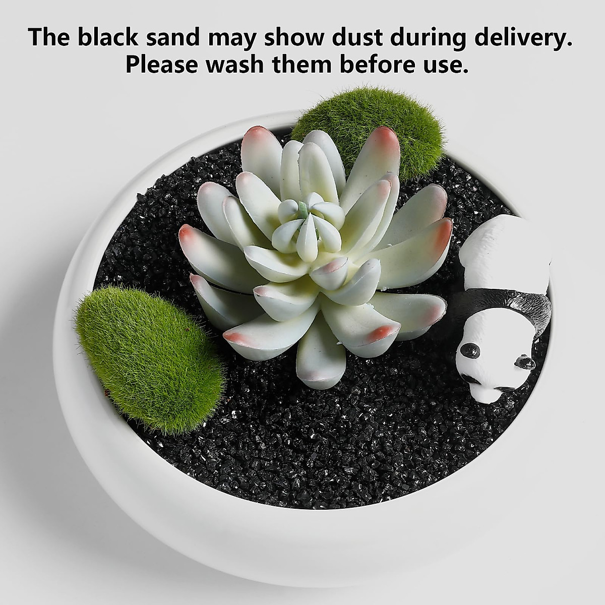 Boniosz 5lb Succulents and Cactus Black Sand, Décor & Additive Tiny Stones,DIY Rocks Gravel for Bonsai, Fairy Gardening, Terrarium, Vases Fillers