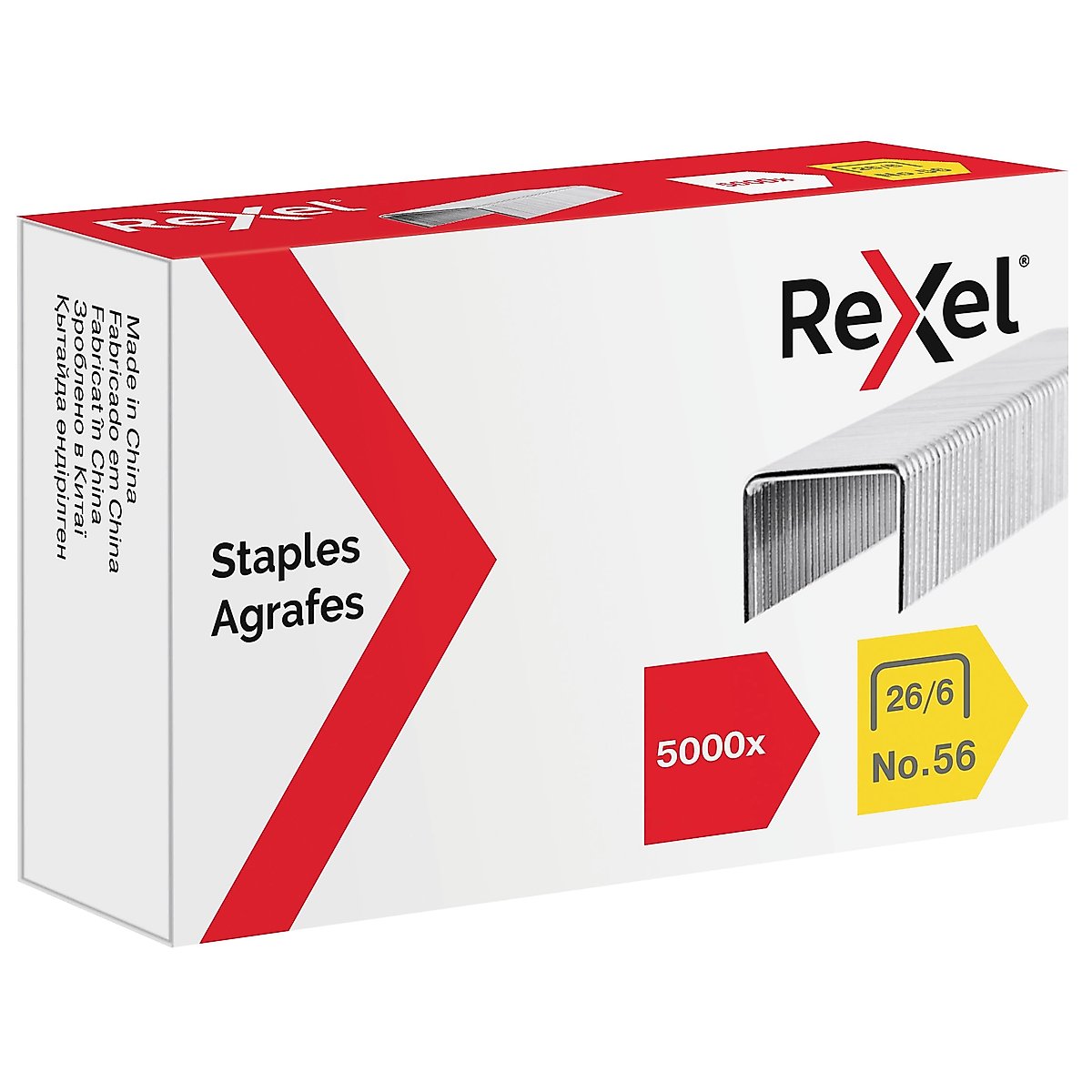 Rexel No.56 26/6 Staples for Standard Staplers, for Stapling Upto 20 Sheets, Use with Desktop Staplers and Pliers, 5000 Count (Pack of 1)