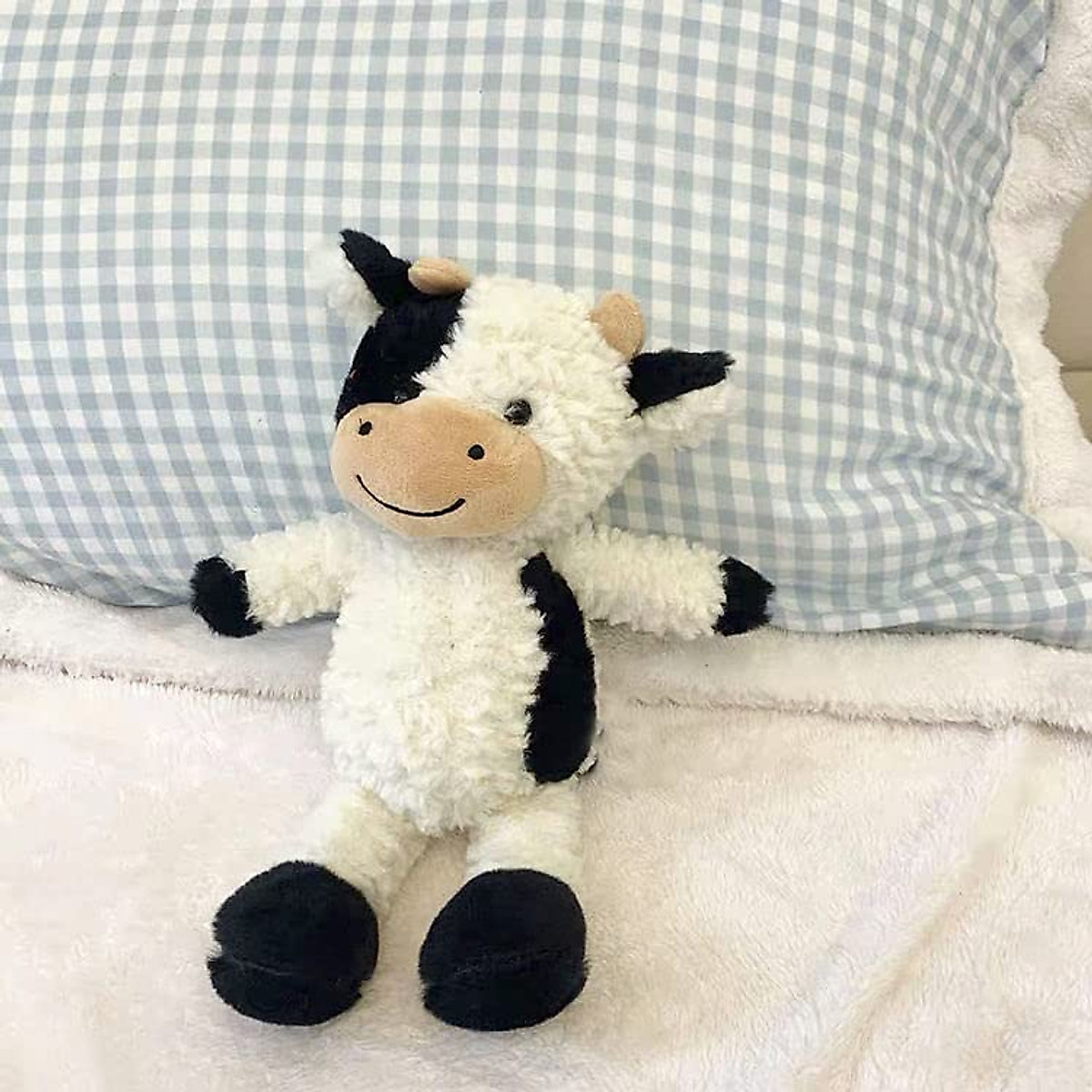 HWD 13'' Soft Cow Plush Dolls Stuffed Animals Toys Gifts for Kids, Toddler, Birthday, Valentines, Christmas (Standing)