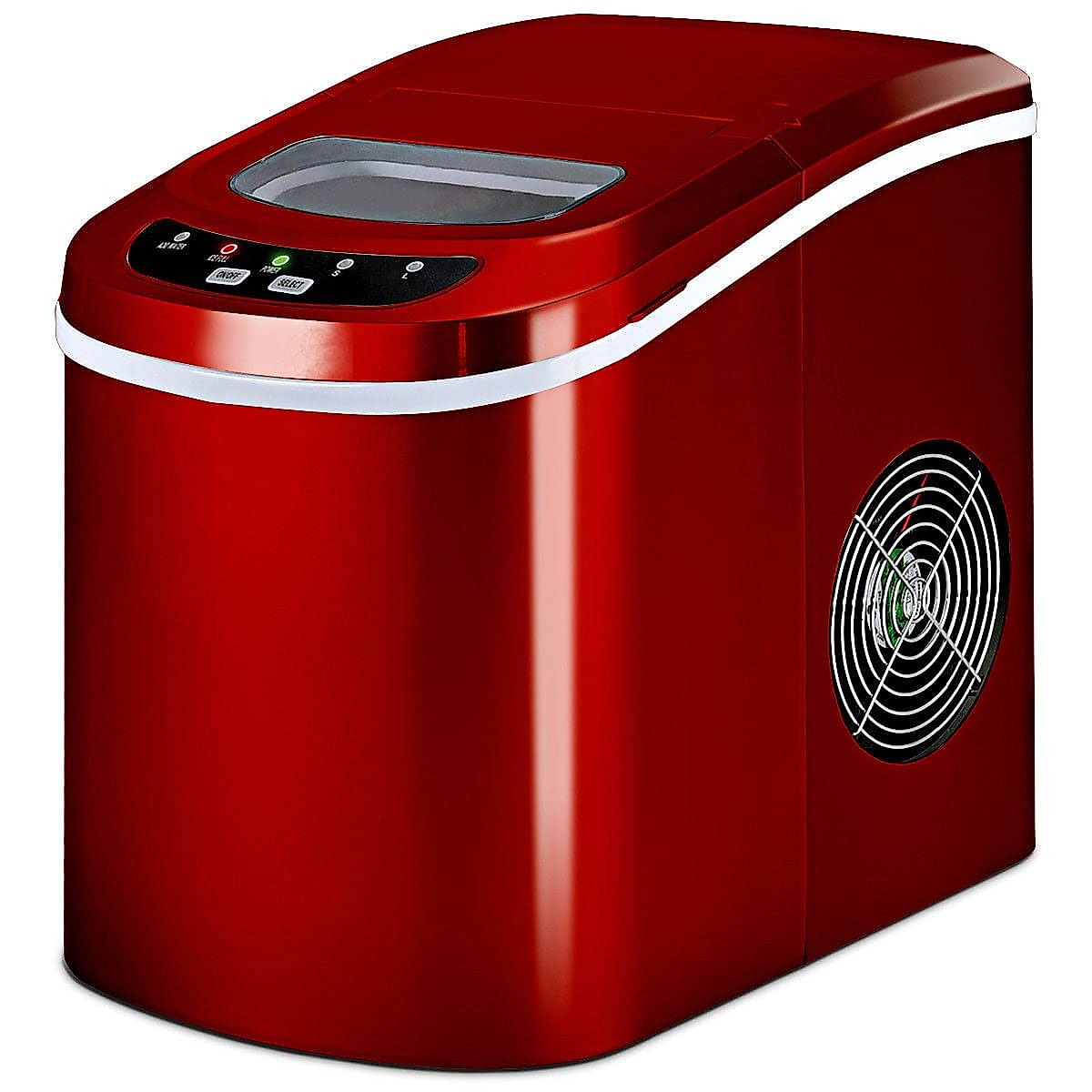 VGAZE Red Portable Compact Electric Ice Maker Machine Mini Cube 26lb/Day