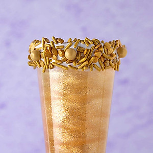 Sweets Indeed Edible Glitter, Perfect for Drinks, Cocktails, Beverages & Cake Decorating, Dessert Cake Topper, 4 grams (Gold Edible Glitter) (Gold, 4g)