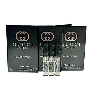 Gucci Guilty Sample Perfume MEN Guilty Guilty PARFUM Spray Pour Homme Size 1.5 ML / 0.05 (set of 3)
