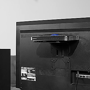 VIVO Steel Behind Monitor and TV 6 inch VESA Shelf, Low Profile Platform for a Small CPU, Router, USB Adapter, and More, Fits VESA up to 100x100, Black, Mount-SFVA1