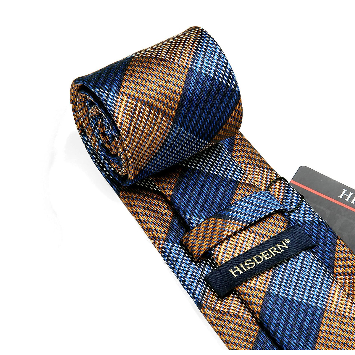 HISDERN Lot 3 PCS Classic Men's Tie Set Necktie & Pocket Square Elegant Neck Ties Collection,T3-s7,One Size