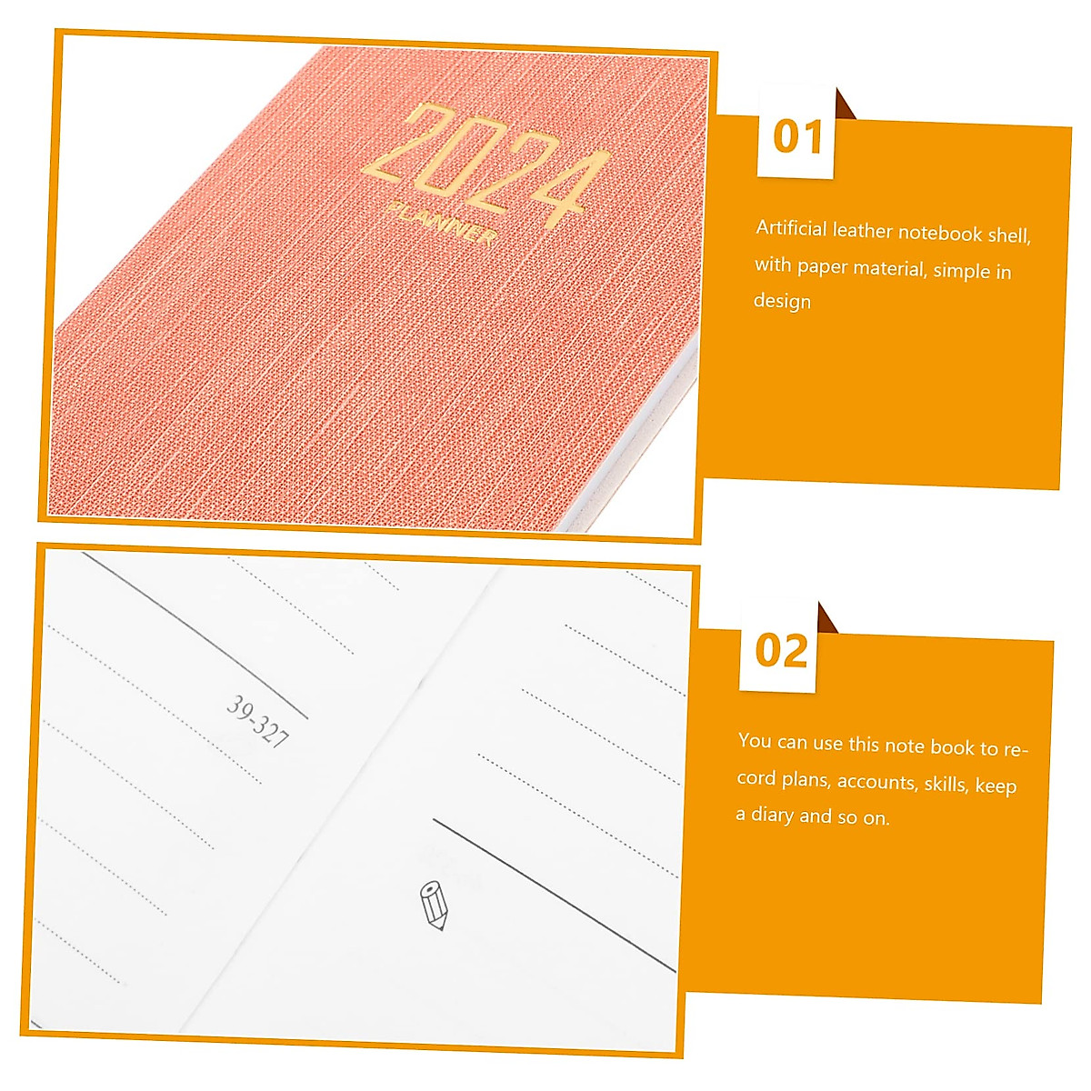 STOBOK 3pcs Pocket Notebook Note Pads Daily Work Planner Digital Calendar Planner 2024 Pocket Calendar Weekly Note Book Office Accessory Daily Planner Agenda Book Schedules Accessories