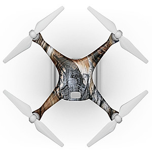 Design Skinz Design Skinz Raw Aged Knobby Wood Full-Body Wrap Decal Skin-Kit Compatible with The Drone DJI Mavic