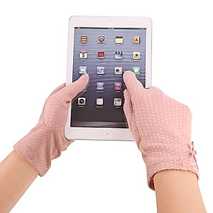 Women Summer UV Protection Cycling Glove Girl Sunblock Touchscreen Driving Glove Breathable Non-Slip Riding Glove