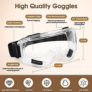 Reusable Respirator Half Facepiece Cover w/Safety Goggles & Filters Against Dust Vapors Gas Pollen Chemicals Suitable for Painting Spraying Sanding Welding Woodworking Epoxy Resin & Other Protection