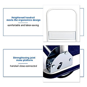 Giantex 10 Costway Platform Cart Dolly Folding Foldable Moving Warehouse Push Hand Truck, 330lbs Weight Capacity, Blue