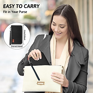 13 Pocket Coupon Receipt Organizer with Card Holder, Expandable Ticket Storage & Card Case with Sticky Labels,Check/Bill/Invoice/Cash Sorter Wallet,for Home, Purse, Car Glovebox