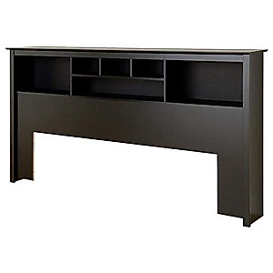 Prepac King Bookcase Headboard, Black