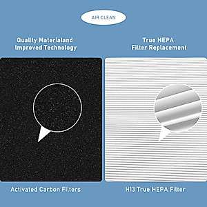 511 True HEPA Filter Replacement Compatible with Blueair Blue Pure 511 Air Cleaner Purifier, 2-in-1 HEPA Filter with Activated Carbon Filter, 2 Pack