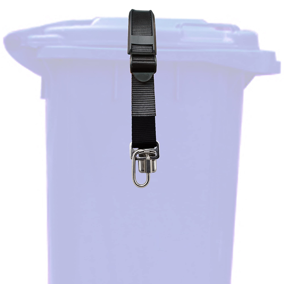 YYST Bin Strap Garbage Lock Trash Can Lid Strap Outdoor Garbage Can Strap One Piece - No More Mess !