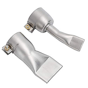 2Pcs Welding Gun Flat Nozzle Hot Air Gun Welding Nozzle 20mm Small+40mm Large Tip for Welder Tool