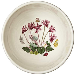 Portmeirion Botanic Garden Collection Small Bowls | Set of 4 Bowls with Cyclamen Motif | 3.75 Inch Bowls | Made from Porcelain | Microwave and Dishwasher Safe