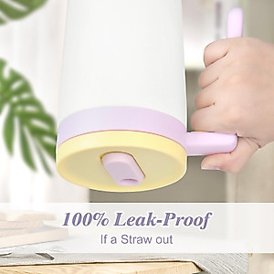 PHILORN 40 oz Tumbler with Handle & Lid, Spill Proof Large Tumbler Cup with Straw - Stainless Steel Vacuum Insulated Travel Water Mug Leak Resistant for Cold Tea or Coffee - Gifts for Women Men