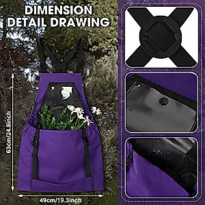 Janmercy 2 Pack Gardening Apron with Pockets Adjustable Garden Apron with Quick Release Pockets for Harvesting Gardening Weeding Waterproof Garden Apron Gardening Gifts for Women Men