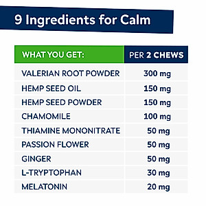 STRELLALAB Vet Formulated Hemp Calming Chews for Dogs - Anxiety Relief Calming Treats - Advanced Melatonin Pet Calm - Natural Sleep Aid & Stress, Separation Anxiety Relief - 120 Treats - Bacon