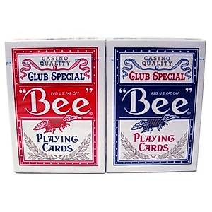 US Playing Card Co. Bee No. 92 Diamond Back Club Special Red/Blue 12 Decks