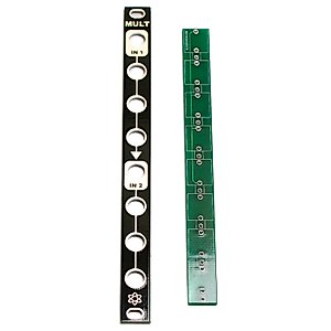 Passive Mult PCB and Panel - Eurorack Multiple Module PCB Set by Synthrotek
