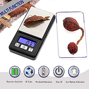 Fuzion Ultra Mini Scale, 1000g x 0.1g Digital Pocket Scale, Grams and Oz 6 Units, Gram Scale with LCD Display, Tare, Battery Included