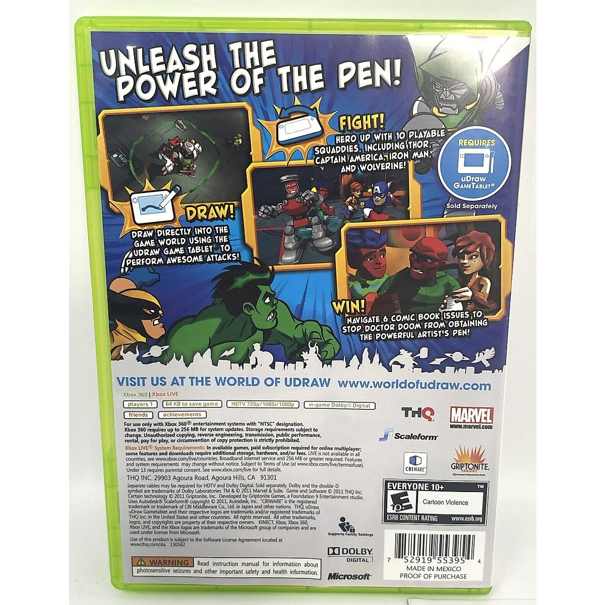 uDraw Marvel Super Hero Squad: Comic Combat - Xbox 360