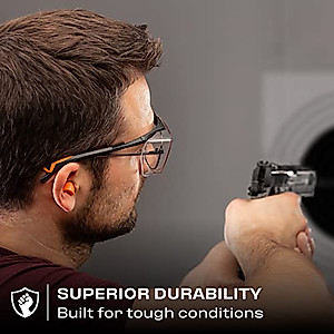 NoCry Safety Glasses Over Eyeglasses with Anti Scratch Wraparound Lenses, UV400 Protective Eyewear, ANSI Z87 & OSHA Approved Safety Goggles Over Glasses in the Lab or Shooting Glasses Over Eyeglasses