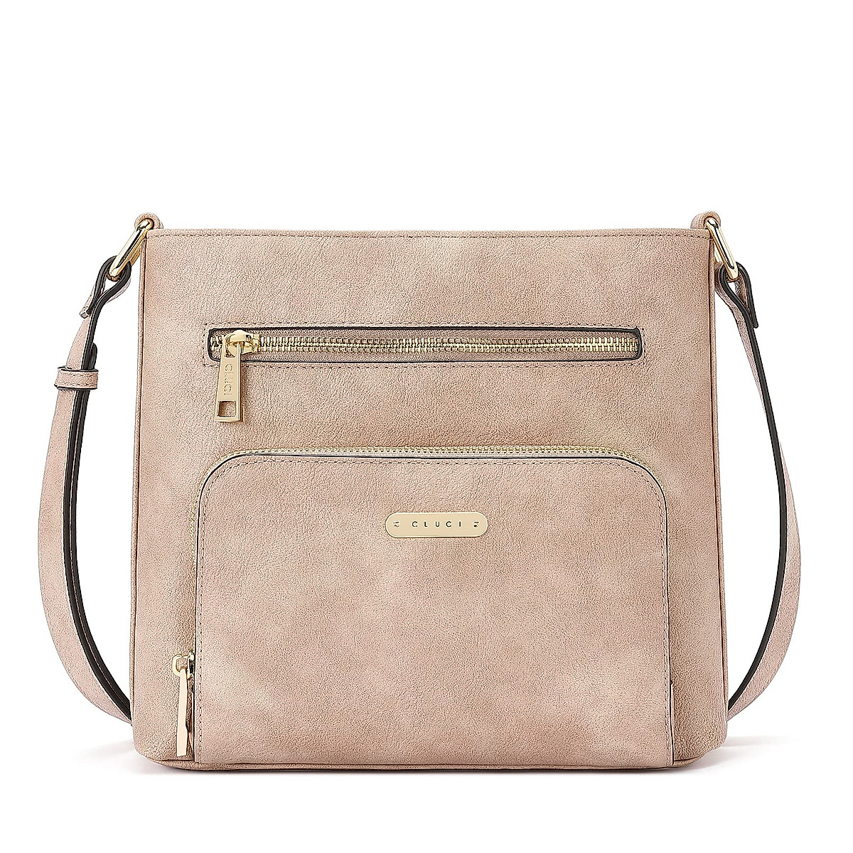 CLUCI Backpack Purse for Women Fashion Crossbody Bag Purse for Women Multi Pockets Vegan Leather Handbags Travel Designer Vintage Ladies Shoulder Bags Light Brown