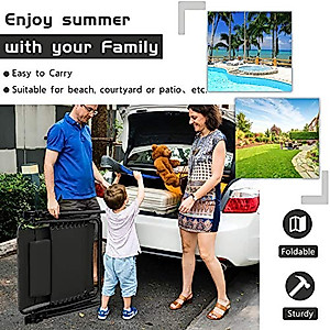 Greesum GS-OSZG00 Oversized Zero Gravity Chair, Folding Outdoor Patio Lounge Recliner with Movable Headrest, Black