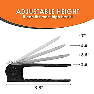 JollyCaper Shoe Organizer for Closets, Double Decker, Storage Organizer, Black, 10-Piece