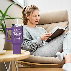 AT2Z GLOBAL Christmas Gifts For Women - Gifts For Women, Ladies, Her, Wife - Purple Gifts, Inspirational Gifts For Women - Womens Gifts For Christmas, Birthday, Mothers Day - 40oz Tumbler with Handle