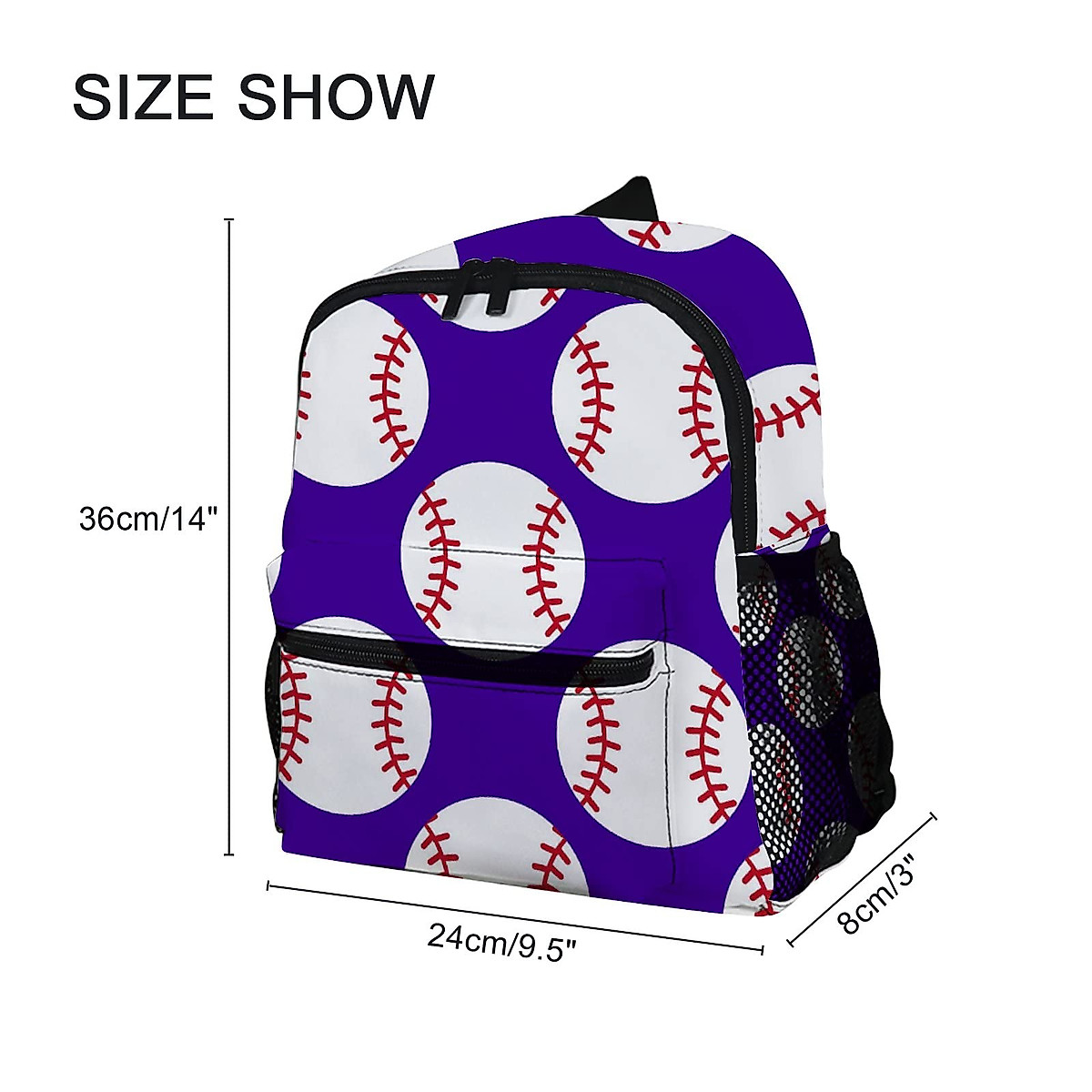 My Daily Kids Backpack Baseball Nursery Bags for Preschool Children