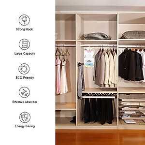 CANAGER Hanging Moisture Absorber, Lemon Rose Moistureproof Hanging Bag，Dehumidifier Bag (8 packs) Hanging Closet Dehumidifier Bags, Moisture Absorb 12.5 oz