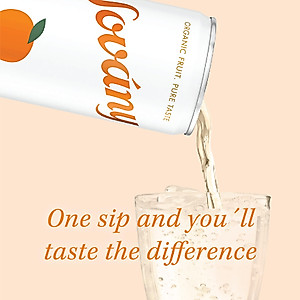 Sovány Sparkling Water, Tangerine, Seltzer Water Drinks, USDA Organic, Made With Real Fruit, Non-GMO, Vegan, No Added Sugar, Low Calorie, 12 fl oz, 12 Pack