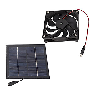 Solar Panel Fan Kit, 50W Solar Powered Exhaust Fan, Outdoor Portable Solar Attic Fan for Chicken Coops, Greenhouse, Sheds, Pet House, Window Exhaust, without Power Storage Function