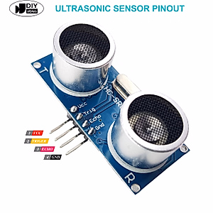 DIYables 2pcs HC-SR04 Ultrasonic Sensor for Arduino, ESP32, ESP8266, Raspberry Pi