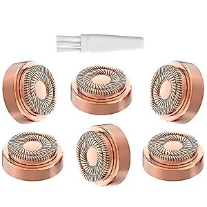 Facial Hair Remover Replacement Heads, La'Color 18K Gold Plated Replacement Heads. Count 4