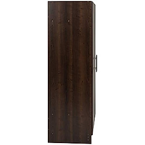 Pemberly Row Contemporary 32" Wardrobe Armoire in Espresso