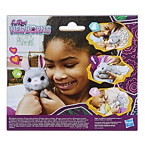 FurReal Hasbro Newborns Puppy Interactive Animatronic Plush Toy: Electronic Pet with Sound Effects and Closing Eyes,for Kids Ages 4 and up