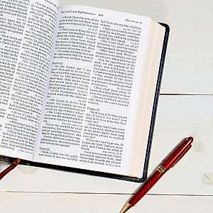 KJV Large Print Personal Size Reference Bible, Charcoal Leathertouch, Red Letter, Pure Cambridge Text, Presentation Page, Cross-References, Full-Color Maps, Easy-to-Read Bible MCM Type