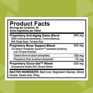 Youngevity Perpetual™ - Maximum Strength Anti-Aging Dog Bone & Joint Support - with Glucosamine, Choline, MSM, Milk Thistle, Calcium, Turmeric & More - 60 Chewable Tablets