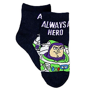 Disney Toy Story 4 Boys Girls Toddler 5 Pack Crew Sock Set (Shoe: 4-7 (Sock: 2-4), Grey/Multi)