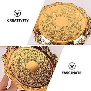 FOMIYES Turkish Ottoman Coffee Tea Beverage Serving Wavy Tray Gold