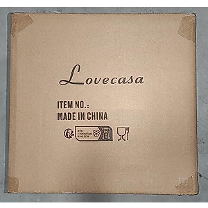 LOVECASA White Plates Set of 6, 10.5 Inch Porcelain Plates Ceramic Dinner Plates with Lipped Edges, Scratch Resistant Salad Plates Round Dishes for Kitchen, Microwave and Dishwasher Safe