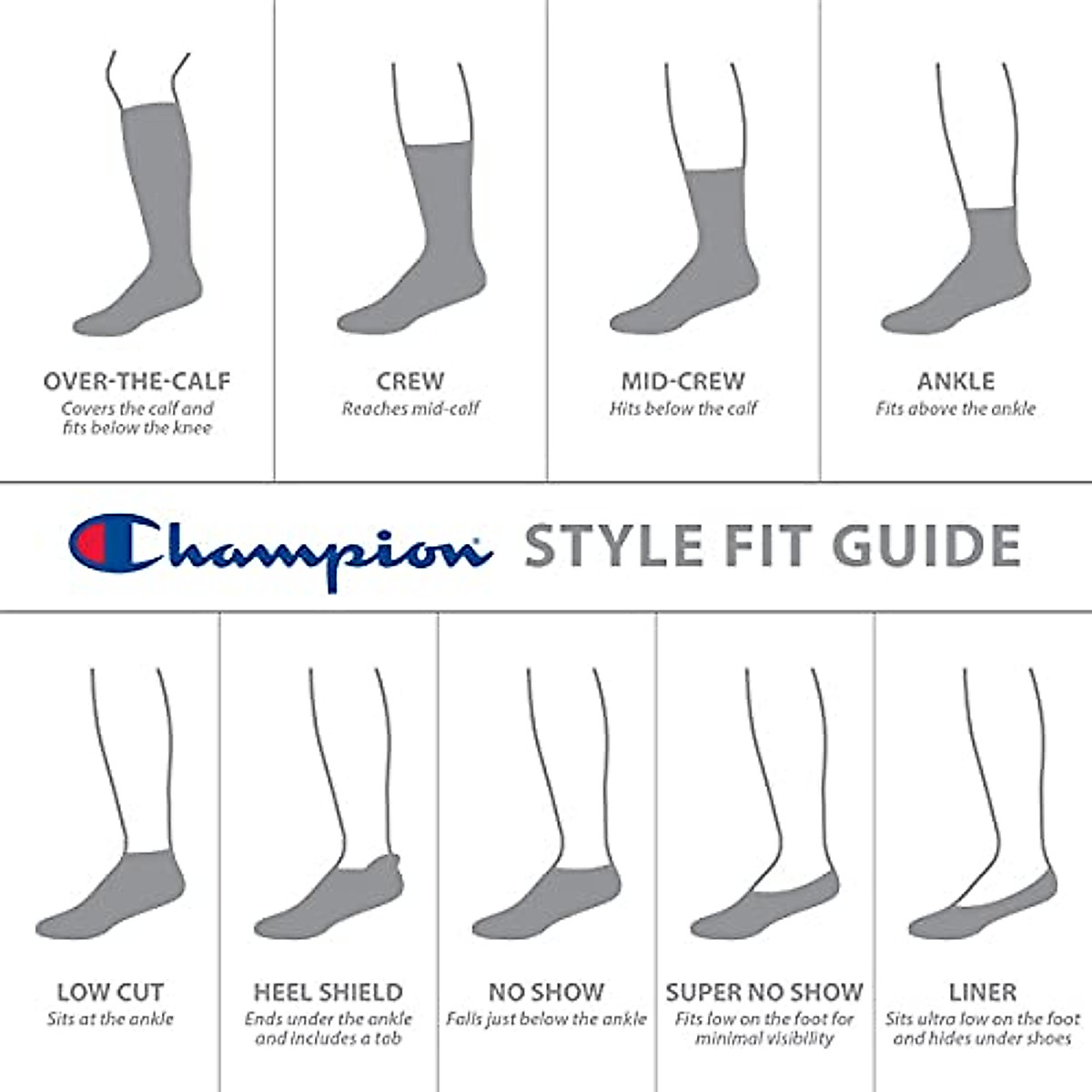 Champion Men's 6 Pack With Gift Box Crew Sock, White, 12-Jun US
